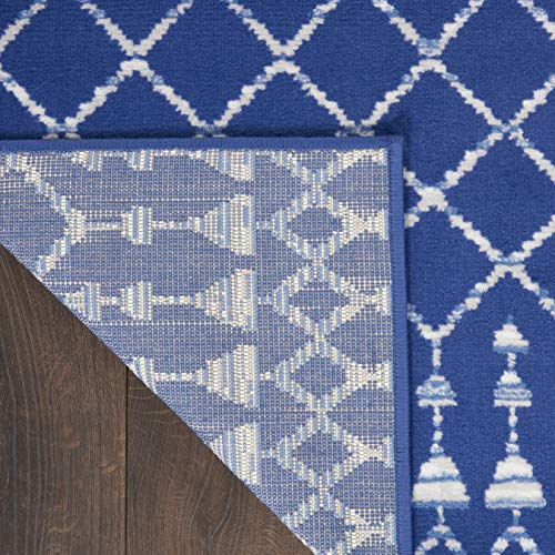 Nourison Whimsicle Moroccan Navy 8' x 10' Area -Rug, Easy -Cleaning, Non Shedding, Bed Room, Living Room, Dining Room, Kitchen (8x10)