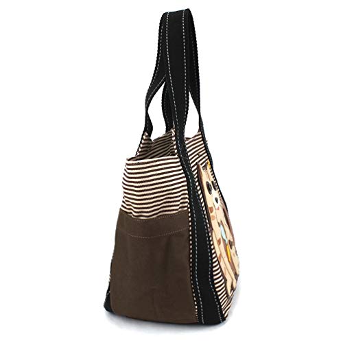 Chala Handbags Cat with Fish Gen II Carryall Zip Tote Cat Lover