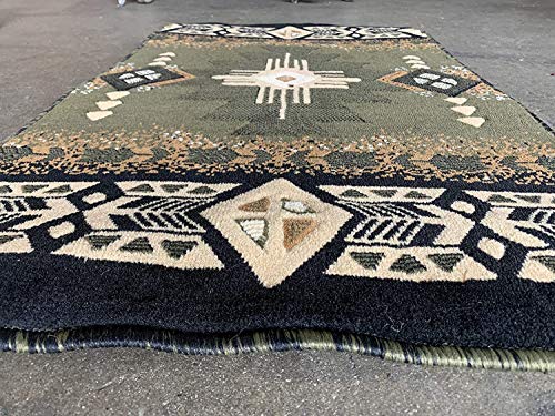 YHSF South West Native American Area Rug C318 (Sage Green, 2 Feet x 3 Feet 4 Inches)