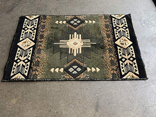 YHSF South West Native American Area Rug C318 (Sage Green, 2 Feet x 3 Feet 4 Inches)