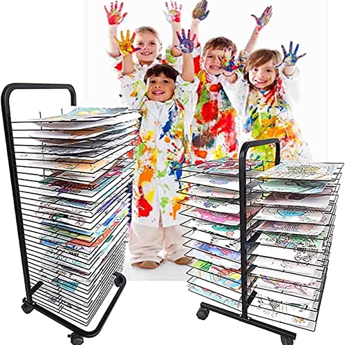 Art Drying Rack, Foldable Floor-Standing Easel, Wire Mesh 8KA3 Oil Painting Panel Display Rack, Suitable for Art School Creative Studio