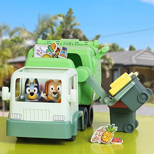 Garbage Truck - 2.5" Bluey and Bin Man poseable Figures with Playset, Multicolor