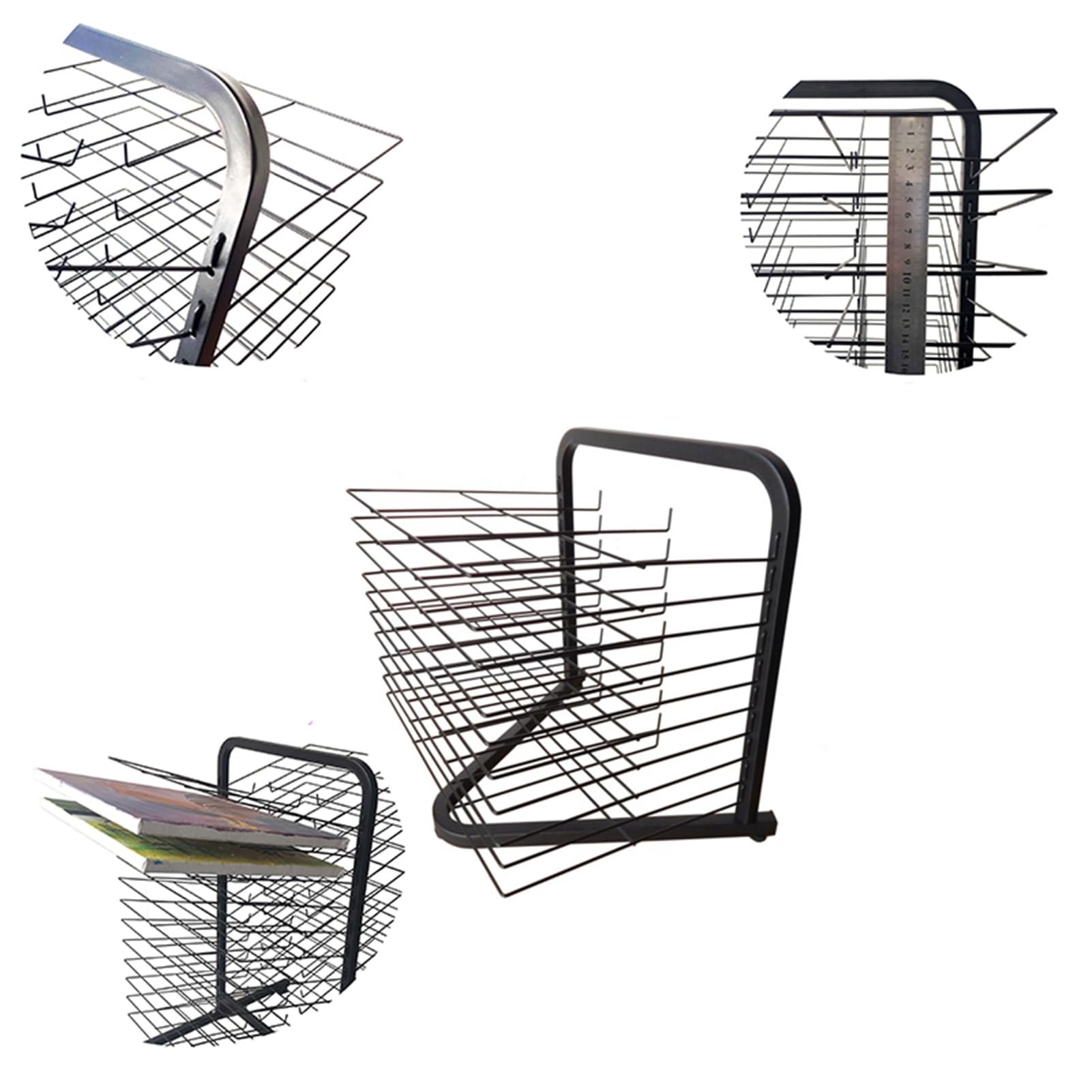 Art Drying Rack, Drawing Art Storage Rack All-Steel Double-Sided Wire Drying Rack,Suitable for Schools and Homes