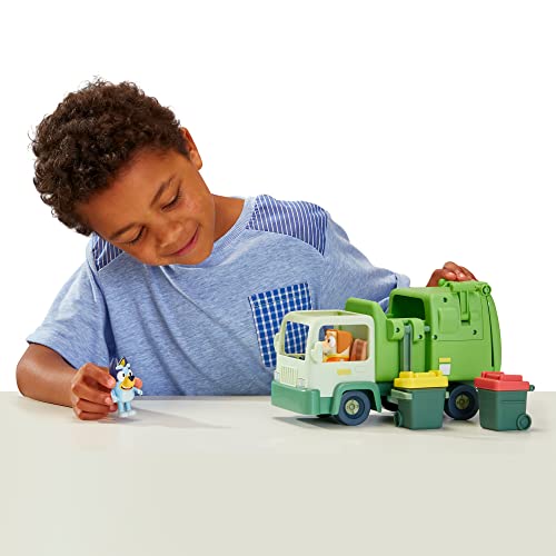 Garbage Truck - 2.5" Bluey and Bin Man poseable Figures with Playset, Multicolor