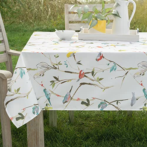 Benson Mills Indoor-Outdoor Spillproof Fabric Tablecloth for Spring/Summer/Party/Picnic (52" x 52" Square, Menagerie)