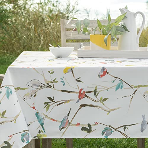 Benson Mills Indoor-Outdoor Spillproof Fabric Tablecloth for Spring/Summer/Party/Picnic (52" x 52" Square, Menagerie)