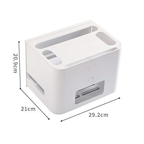 Floating Shelves Surge Protector for Switchboard Cover and Wire Management Container Router and Cable Management Box Wall-Mounted for Desktop Floor with Router Frame