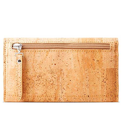 Corkor Cork Slim Long Wallet – Women’s Clutch - RFID Blocking - Vegan Leather – Cruelty Free – Eco Friendly - Black