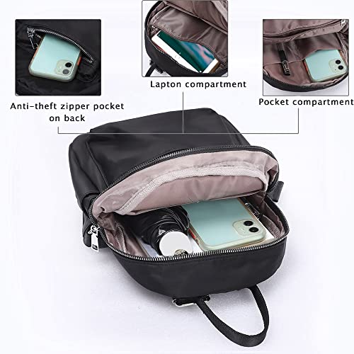 Etercycle Mini Backpack Purse for women, Teen Girl Small Backpack Purse, Shoulder Bag for Travel School (Black)