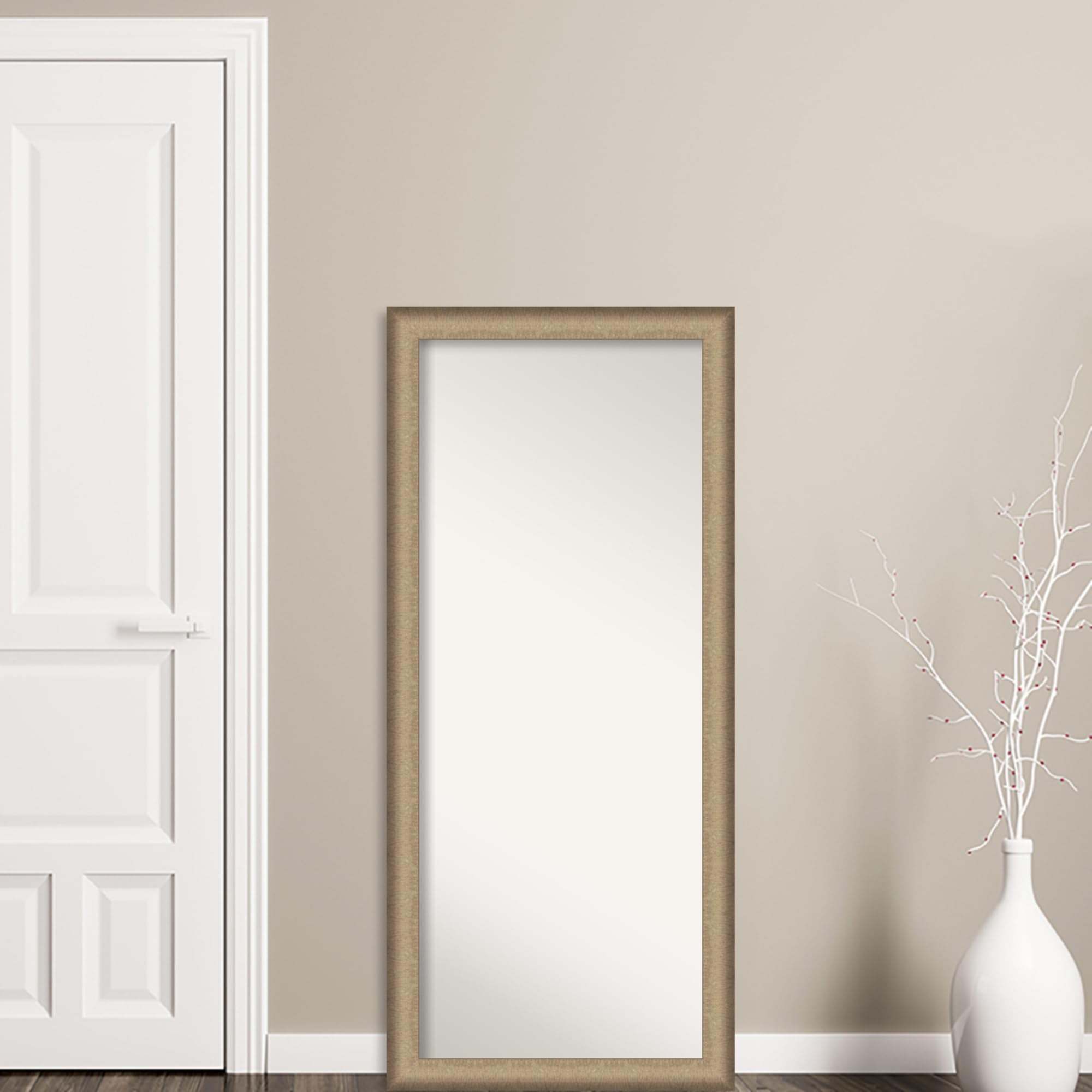 Amanti Art Bronze Full Length Mirror, 65x29 Elegant Brushed Bronze Tall Free Standing Body Wall Mirror Full Length for Dressing, Casual Frame, Lean on Floor or Hang, Wall Decor from WI, USA