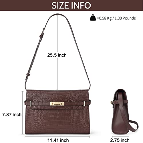 BOSTANTEN Shoulder Bags for Women Genuine Leather Designer Purses Handbags Small Top Handle Satchel Bags