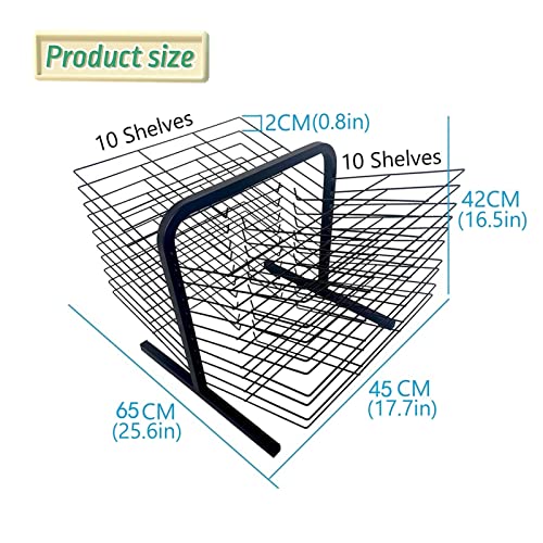 Drying Racks,Tabletop Art Drying Rack Metal Wire Shelves Artwork Storage Display Racks for Classrooming Crafts, School and Art Club Use, 20 Shelves
