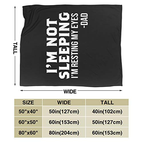 Im Not Sleeping Ultra-Soft Micro Fleece Blanket Anti-Pilling Flannel Sleep Comfort Sofa Blanket