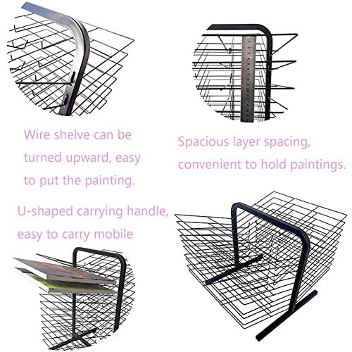 Drying Racks,Tabletop Art Drying Rack Metal Wire Shelves Artwork Storage Display Racks for Classrooming Crafts, School and Art Club Use, 20 Shelves