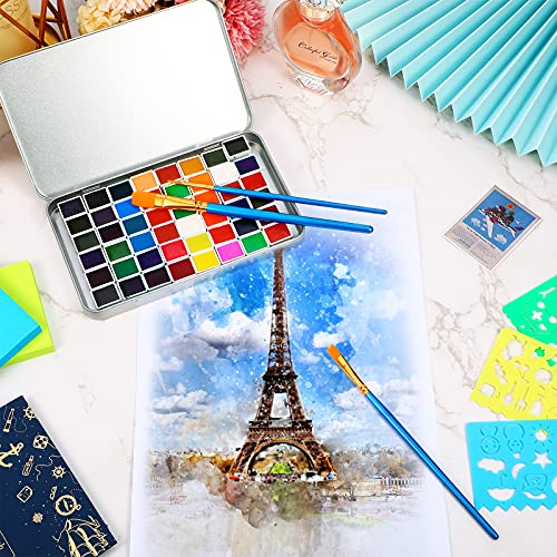 Metal Rectangular Tin Metal Hinged Lid Tin Metal Empty Box Container Silver Rectangular Storage Tin Box with Lid for Watercolor Jewelry Makeup Pill Candy Craft Organize (4 Pieces)