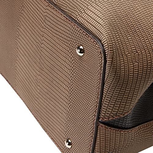 GUESS womens Satchel, Satchel Shoulder Bag, Chestnut Multi, One Size US