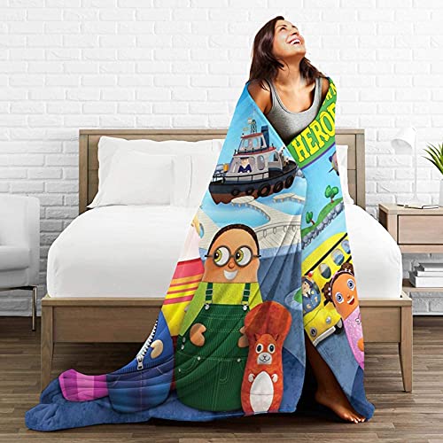 YSLPshop Higglytown Heroes Blanket Flannel Plush Anime Throw Blankets Ultra-Soft Micro Fleece Blanket Air Conditioning Blanket Quilt Home Decor Suitable for All Season Sofa Blanket 60"X50"