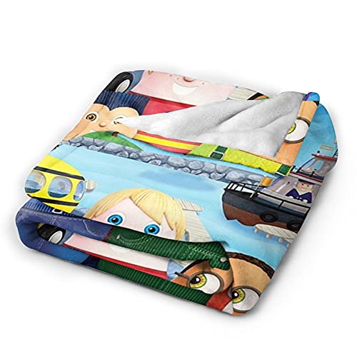 YSLPshop Higglytown Heroes Blanket Flannel Plush Anime Throw Blankets Ultra-Soft Micro Fleece Blanket Air Conditioning Blanket Quilt Home Decor Suitable for All Season Sofa Blanket 60"X50"