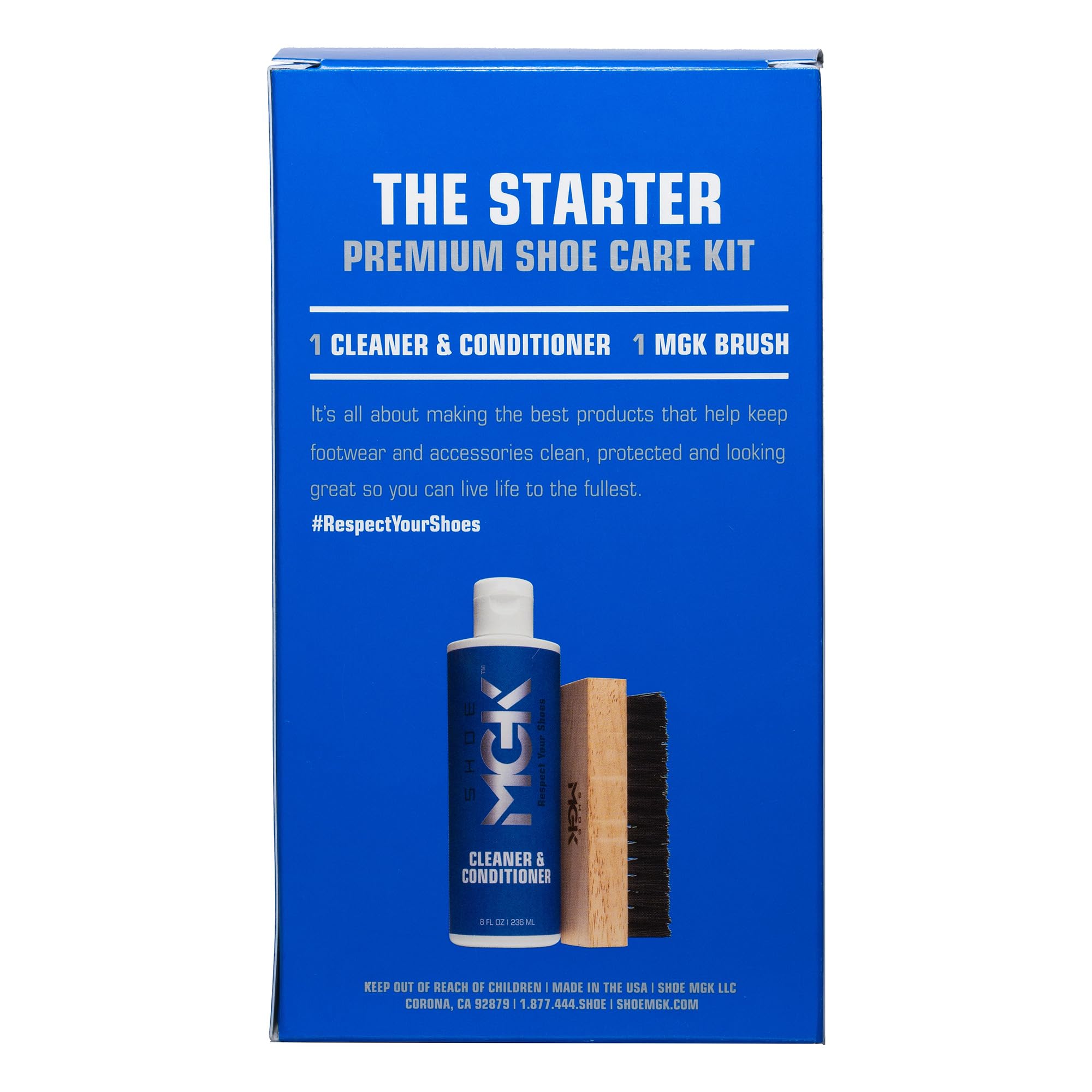 Shoe MGK Starter Shoe Cleaner Kit XL - Shoe Cleaner & Conditioner for All Shoes, Premium Shoe Brush