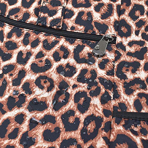 CLOUDMUSIC Shoulder Tote Bag For Women Fashion Multi-functional Bag Daily Shopping Travelling Sports Fitting Hiking(Leopard Spots)
