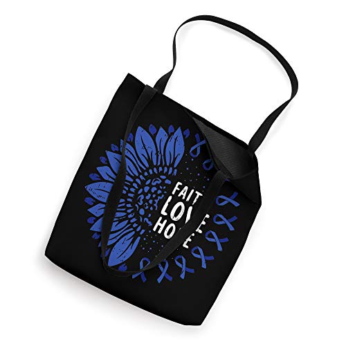 Faith Hope Love Colon Cancer Awareness Survivor Fighter Gift Tote Bag