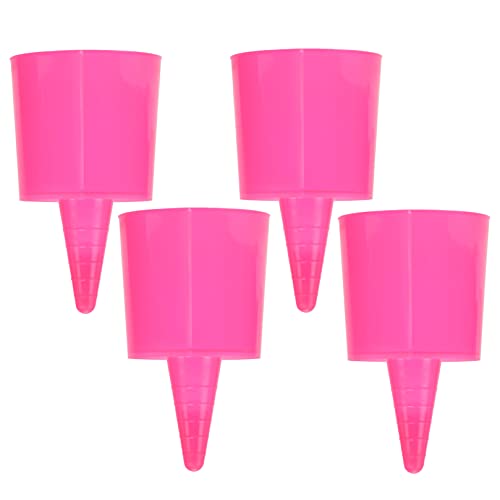 Iconikal Beach Sand Coaster Cup and Beverage Holder Set, Pink, 4-Pack