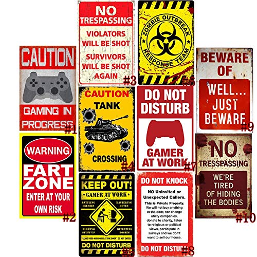 Pozino Game Sign Light Tin Sign Pac Black Arcade Video Game Room Wall Decor Game Room tin Signs 8x12 inch