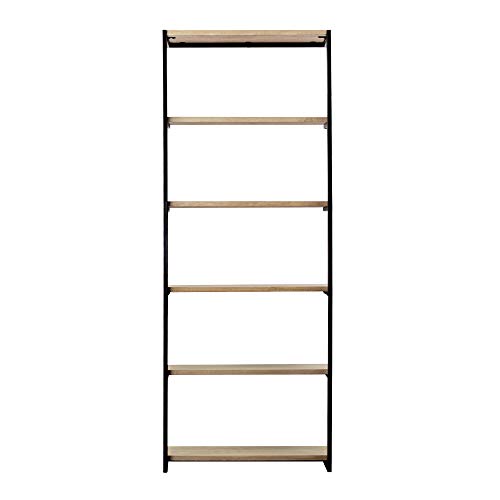 American Art Decor Wood and Metal 6 Tier Wall Mounted Shelving Unit (42” x 16” x 7.25”)