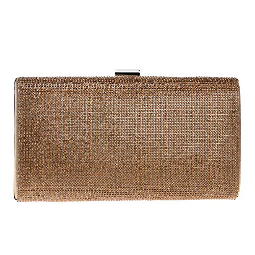 momo mo Evening Bag Women Clutch Purse Chain Dress Handbag Wedding Gold