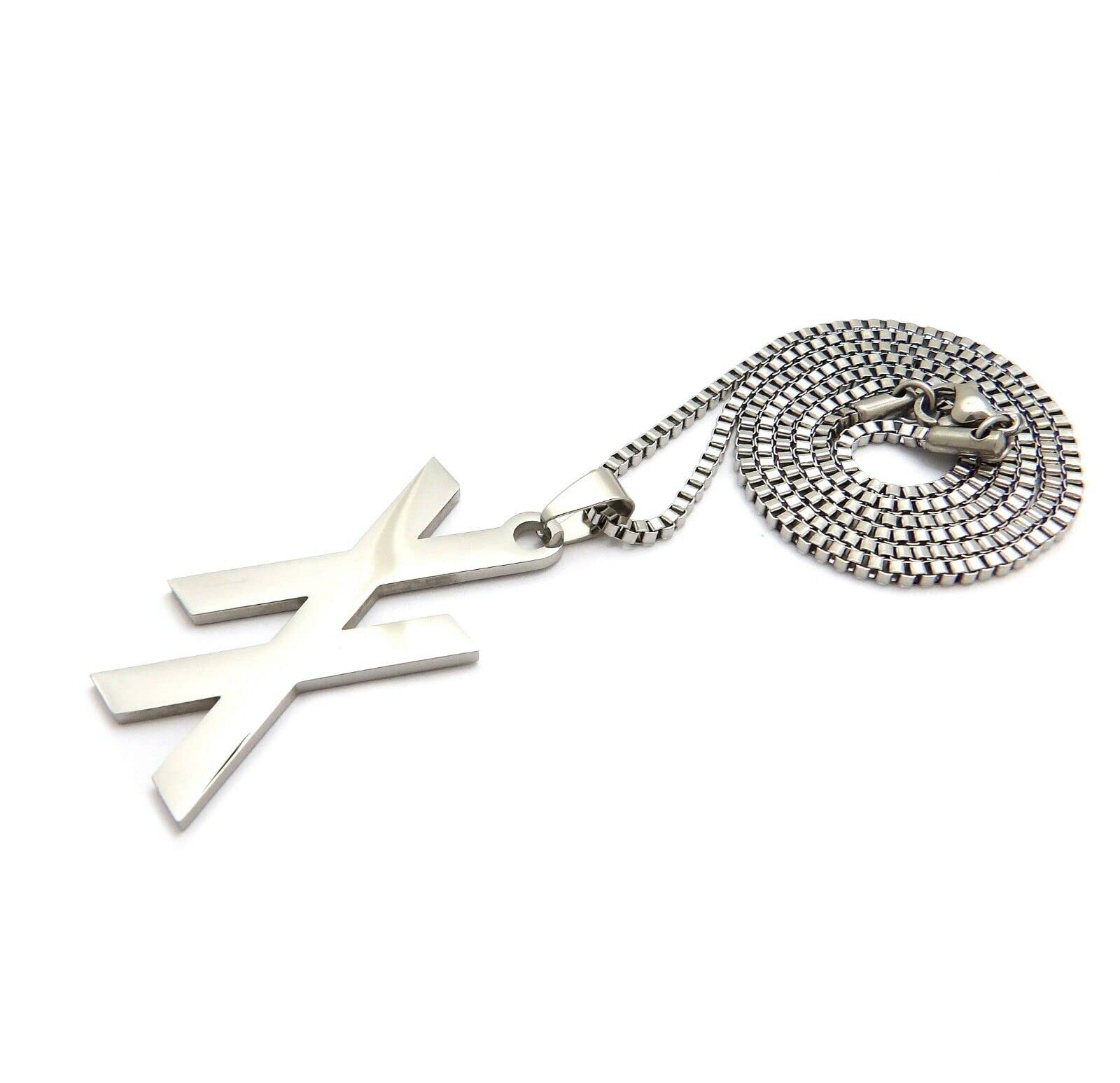Jewelry For MGK XX PENDANT 18" 20" 24" BOX CUBAN ROPE STAINLESS STEEL CHAIN HIP HOP NECKLACE Style-2345908-2425