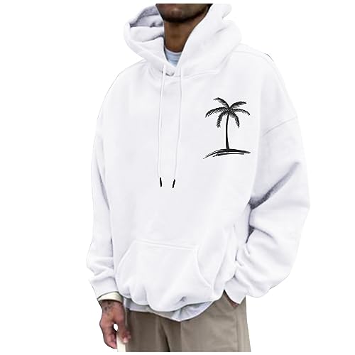 Mens Hoodies, Men'S Print Pattern Fashion Loose And Women'S Long Sleeve Hooded Sweatshirt Big Tall Hoodies For Men Graphic Hoodie Devil Mgk Trendy Hoodies 2023 Hoodies (XXL, White)