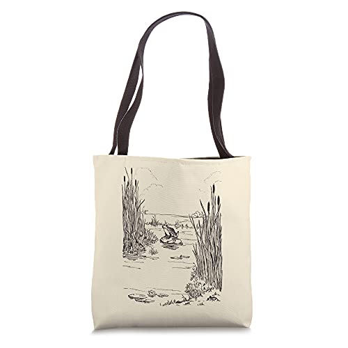 Cute Cottagecore Frog - Vintage Aesthetics Tote Bag