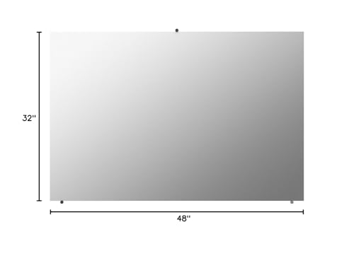 haa (48''x32'') Wall Mounted Frameless Activity Mirrors for Home Gym Large Full Body Use Tempered Glass with Safety Backing (1)