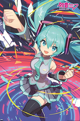 Trends International Hatsune Miku-Fist Wall Poster, 22.375" x 34", Premium Unframed Version