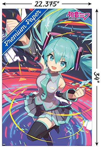 Trends International Hatsune Miku-Fist Wall Poster, 22.375" x 34", Premium Unframed Version