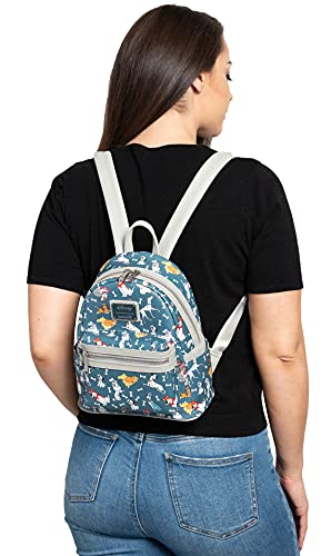 Loungefly Disney Dogs Mini-Backpack Handbag All Over Print Lady Tramp Dalmatians