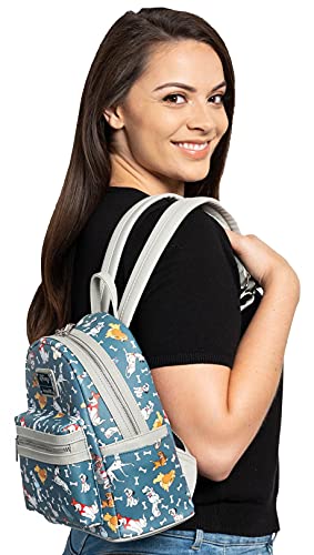 Loungefly Disney Dogs Mini-Backpack Handbag All Over Print Lady Tramp Dalmatians