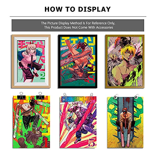 xuankumaibao Chainsaw Man Poster 12 PCS 10x14Inch HD Photo Chainsaw Man Merch