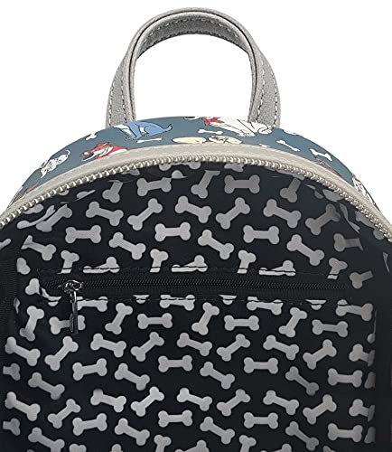 Loungefly Disney Dogs Mini-Backpack Handbag All Over Print Lady Tramp Dalmatians