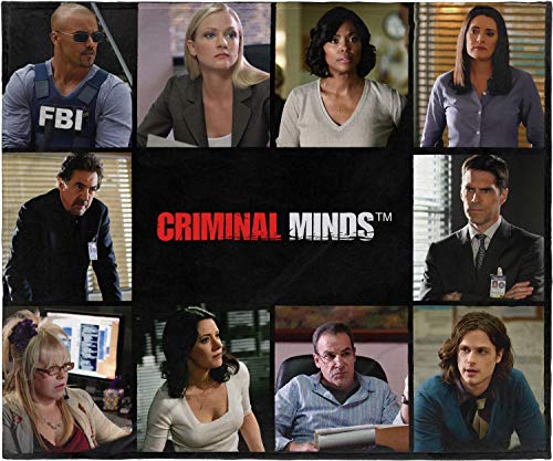 INTIMO Criminal Minds Cast TV Series Super Soft Plush Fleece Throw Blanket 50" x 60" (127cm x152cm)