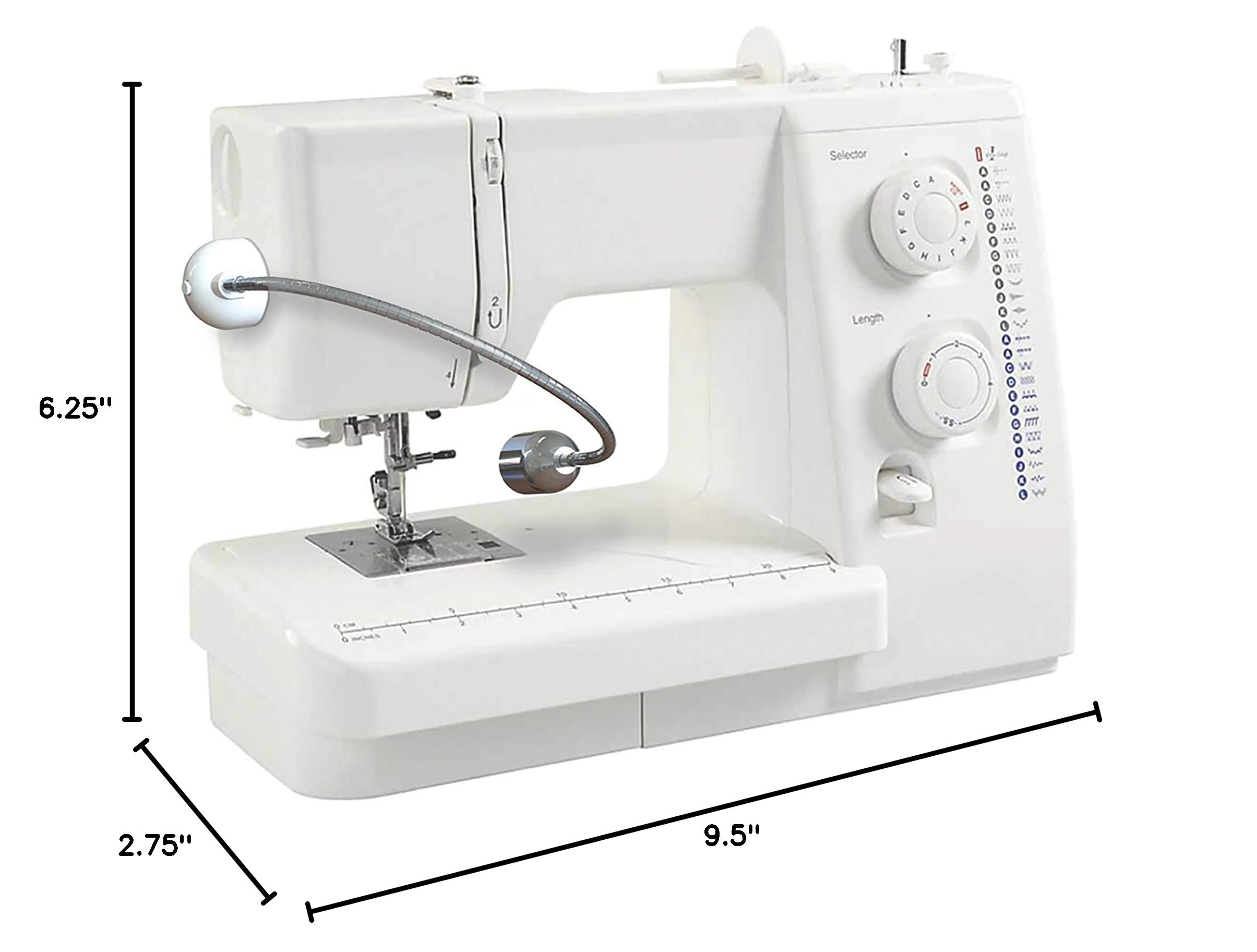 Daylight Naturalight LED Sewing Lamp, White and Silver