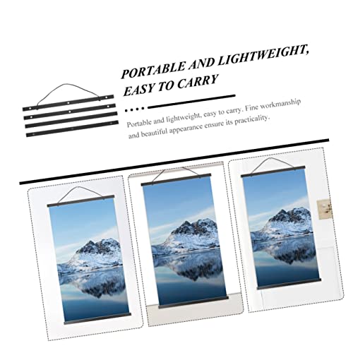 ARTIBETTER 12 Pcs Magnetic Scroll Wall Hanging Poster Holders Magnetic Pictures Magnetic Hanging Frame Artwork Hanger Magnetic Light Hanger Canvas Child Wood Magnetic Attraction Wire Rack
