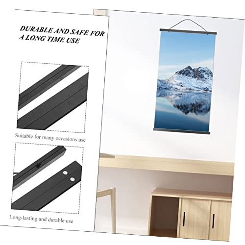 ARTIBETTER 12 Pcs Magnetic Scroll Wall Hanging Poster Holders Magnetic Pictures Magnetic Hanging Frame Artwork Hanger Magnetic Light Hanger Canvas Child Wood Magnetic Attraction Wire Rack