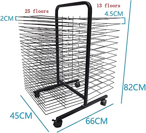 Art Drying Rack, Drying Rack, Mobile Art Drying Rack with Wire Rack for Artwork, Drying and Printing Rack, Ideal for Schools and Art Clubs (Size : 38-Layer)