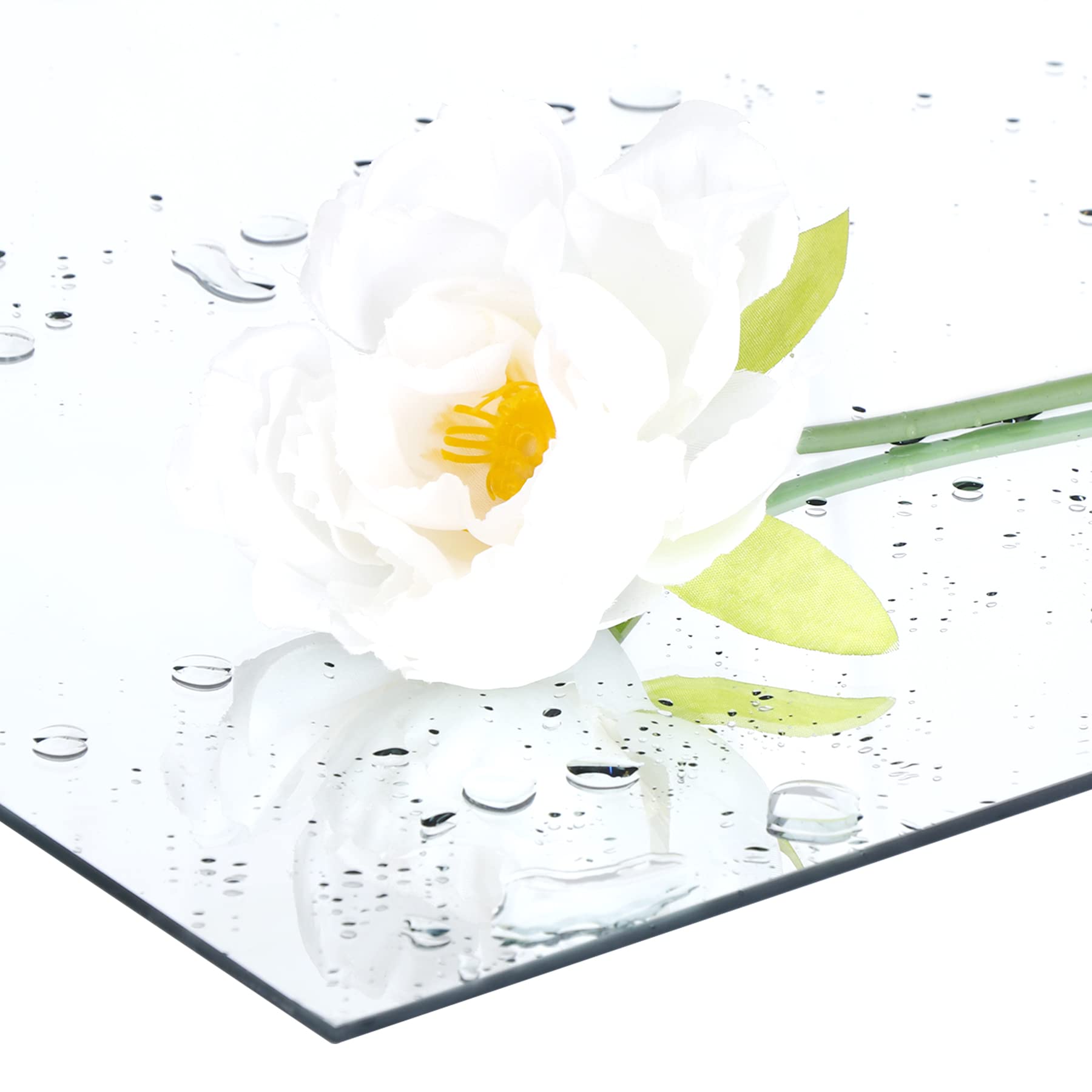 Smartchoices Full Length Wall Mirror Tiles, 14'' x 4PCS Adhesive Mirror Tiles, Frameless Full Body Glass Mirror for Bedroom Living Room Dorm Home Gym