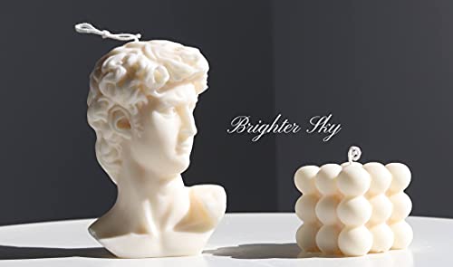 David Sculpture Candle by Brighter Sky|Natural Wax|Candle Decor|Gift for Her|Cute Candle|Candle Ideas|Wax Melts|Pillar Candle|Candle Holder|Candle Gift|Sculpture|Decorative Candle|Home Decor