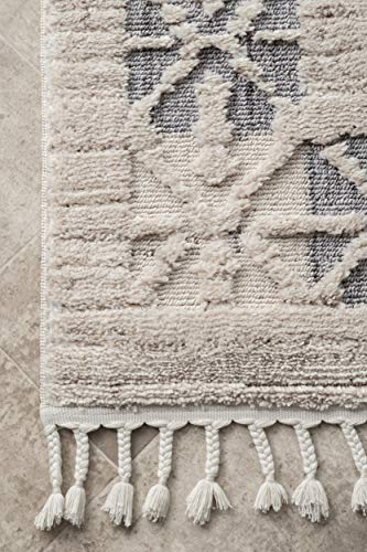 nuLOOM Sorolla Modern Shag Runner Rug, 2' 6" x 6', Beige