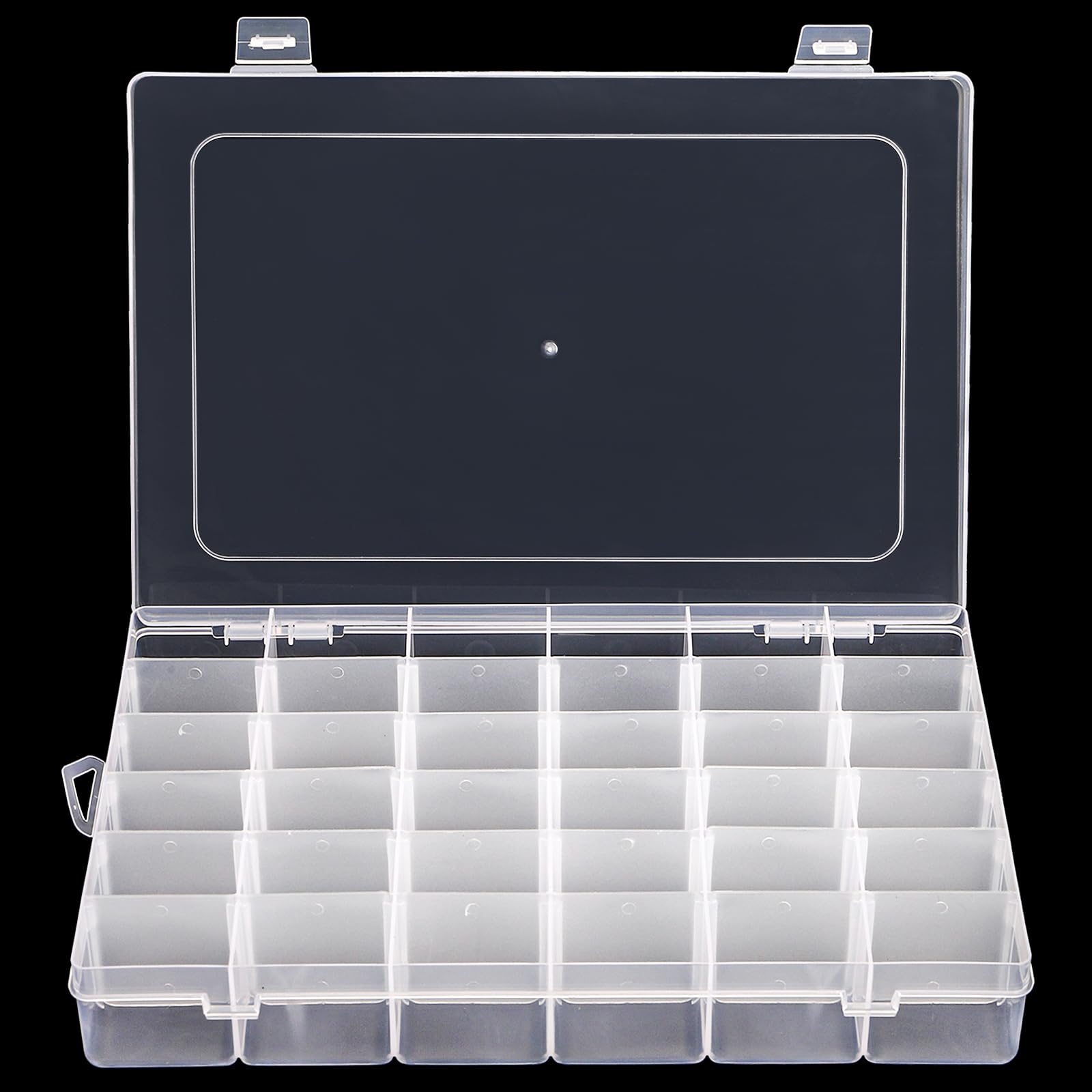 Tosnail 3 Pack 36 Compartments Clear Plastic Craft Storage Organizer Small Parts Organizer with Dividers