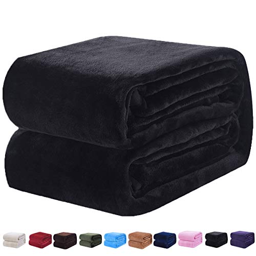 Hokly Soft Blanket Twin Size for All Season Warm Fuzzy Throw Blankets for The Bed Sofa Thermal Lightweight 350GSM Dark Grey 66"*90"