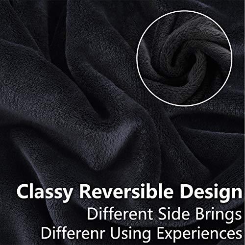 Hokly Soft Blanket Twin Size for All Season Warm Fuzzy Throw Blankets for The Bed Sofa Thermal Lightweight 350GSM Dark Grey 66"*90"